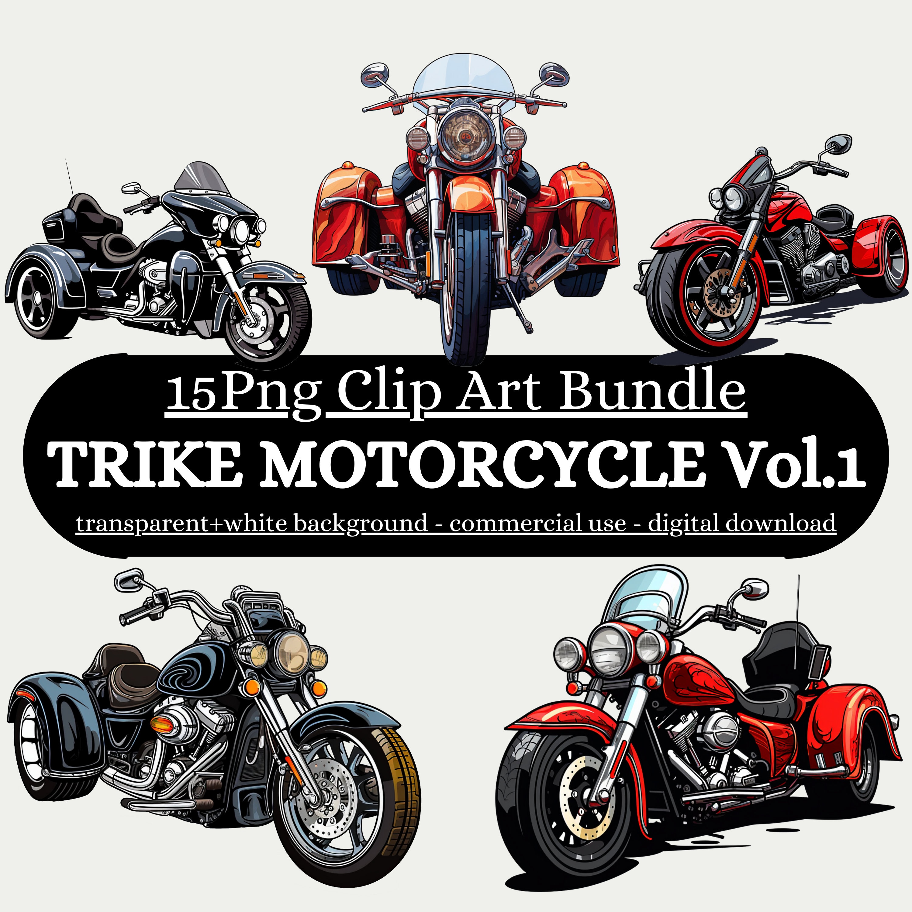 15 PNG - Trike Motorcycle Clipart Bundle Vol. 1, Trike Motorcycle Clip ...
