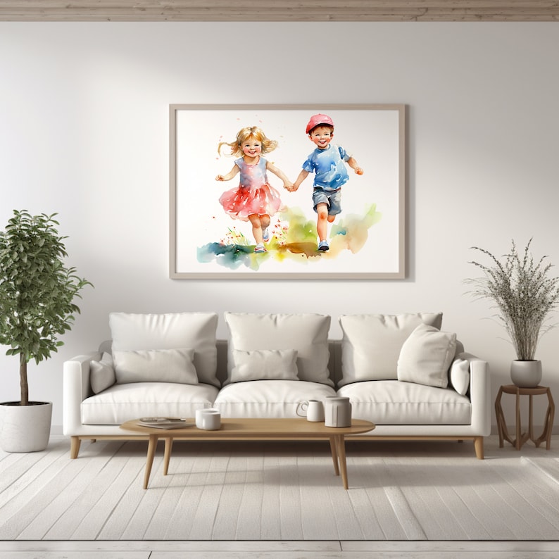 Brother and Sister Watercolor Clipart Bundle Vol.1, 12 Brother and ...