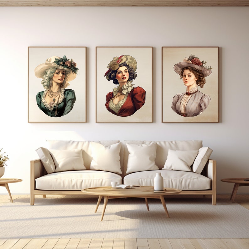 20 Lady Portrait Clipart Bundle Vol.1, Ladies Portrait Clip Art Set ...