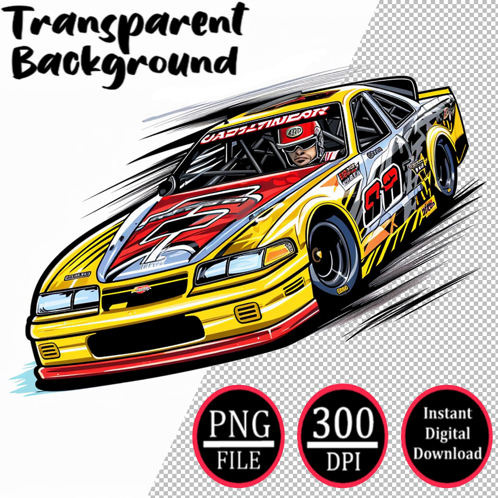 Nascar Clipart Bundle Vol 1, 10 Stock Car Motorsport Racing Cars Clip ...