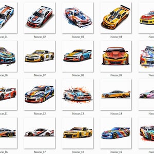 20 PNG Nascar Racing Car Clipart Bundle Vol.1, Stock Car Motorsport ...