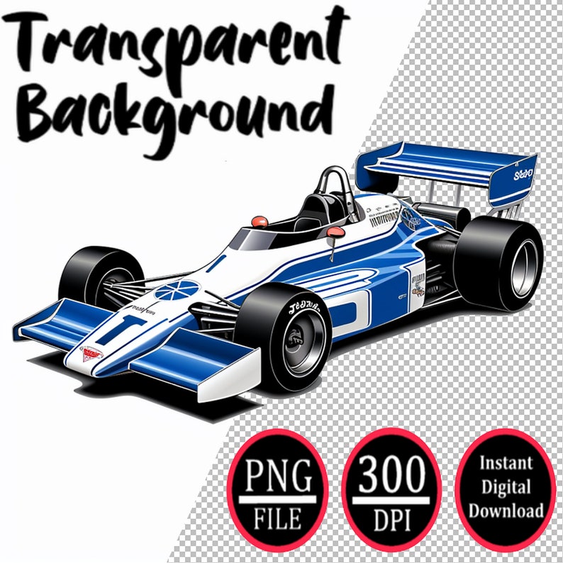 Formula 1 Retro Racing Cars Clipart Bundle Vol. 1, 25 Retro Motorsport ...