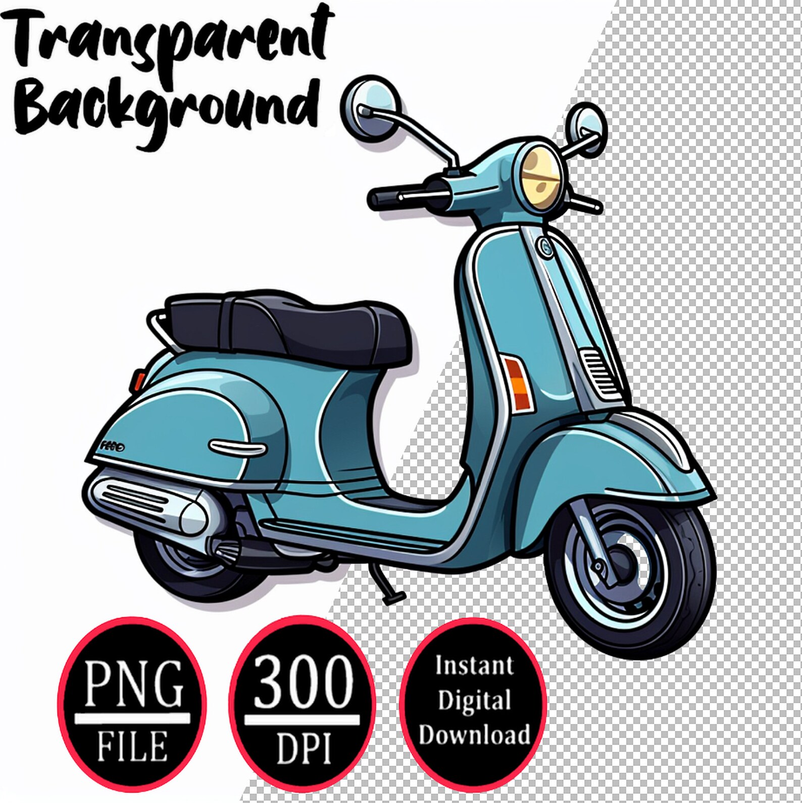 20 PNG - Scooter Clipart Bundle Vol. 1, Scooter Clip Art Set, City ...