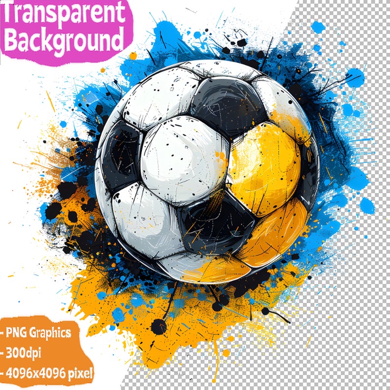 Football Splash Clipart Bundle Soccer Ball Splash Clip Arts 35 ...