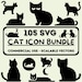 105 SVG Cat Icon Bundle - Cat Icon SVG Package - Cat Silhouettes ...