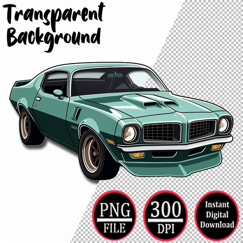 Muscle Car Clipart Bundle Vol. 1 20 Retro Classic Car Clip - Etsy