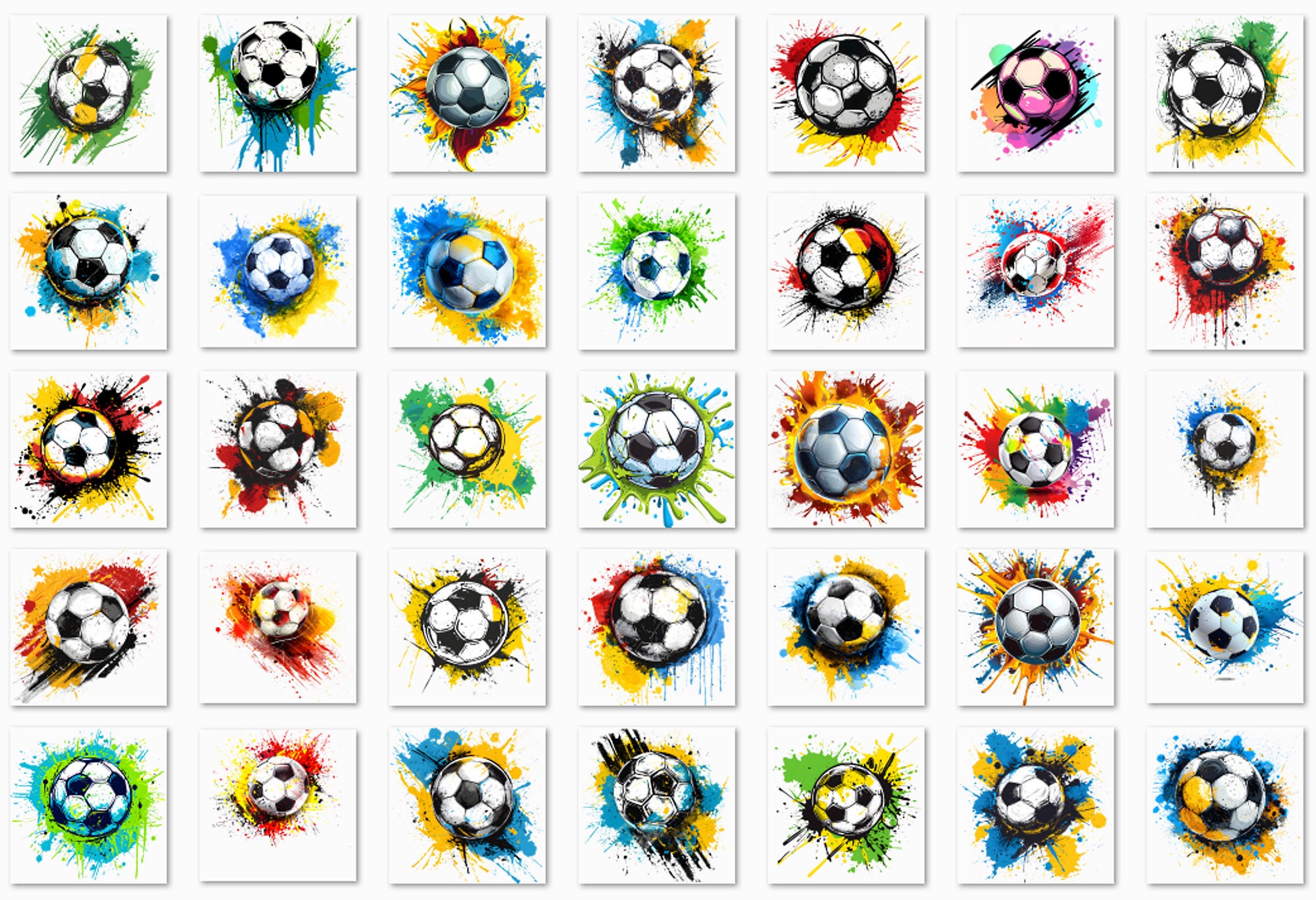 Football Splash Clipart Bundle Soccer Ball Splash Clip Arts 35 ...