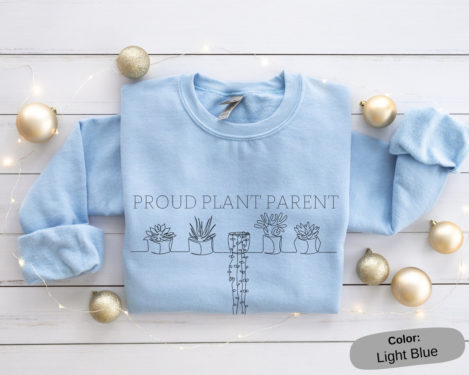 Proud Plant Parent Crewneck Sweatshirt, Gift for Plant Lover, Nature ...