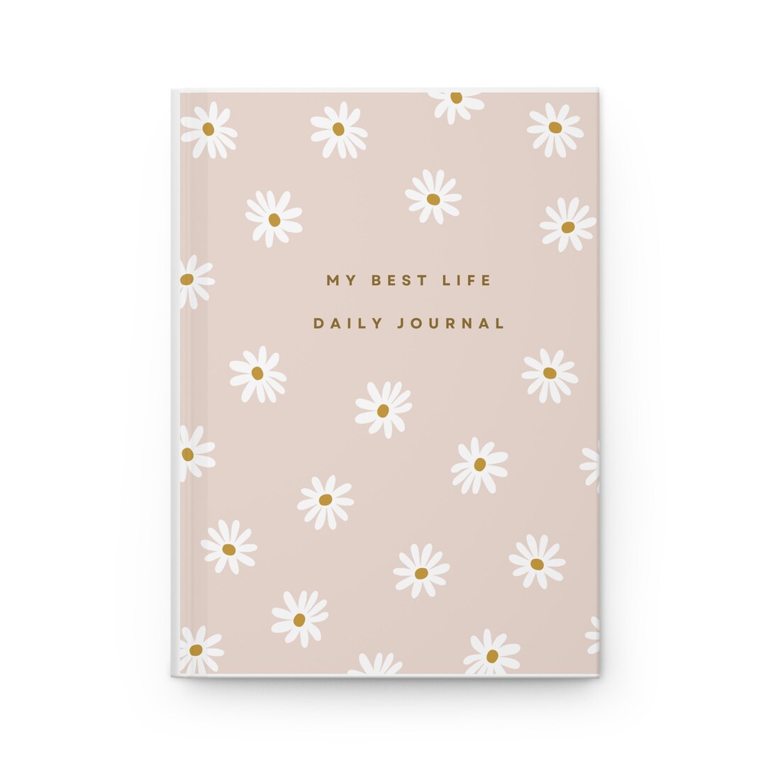 Daisy Print Hardcover Journal: Lined Pages - Etsy