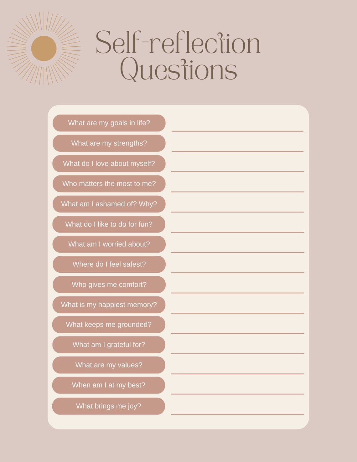 Boho Inspired Zen Self Care Planner - Etsy