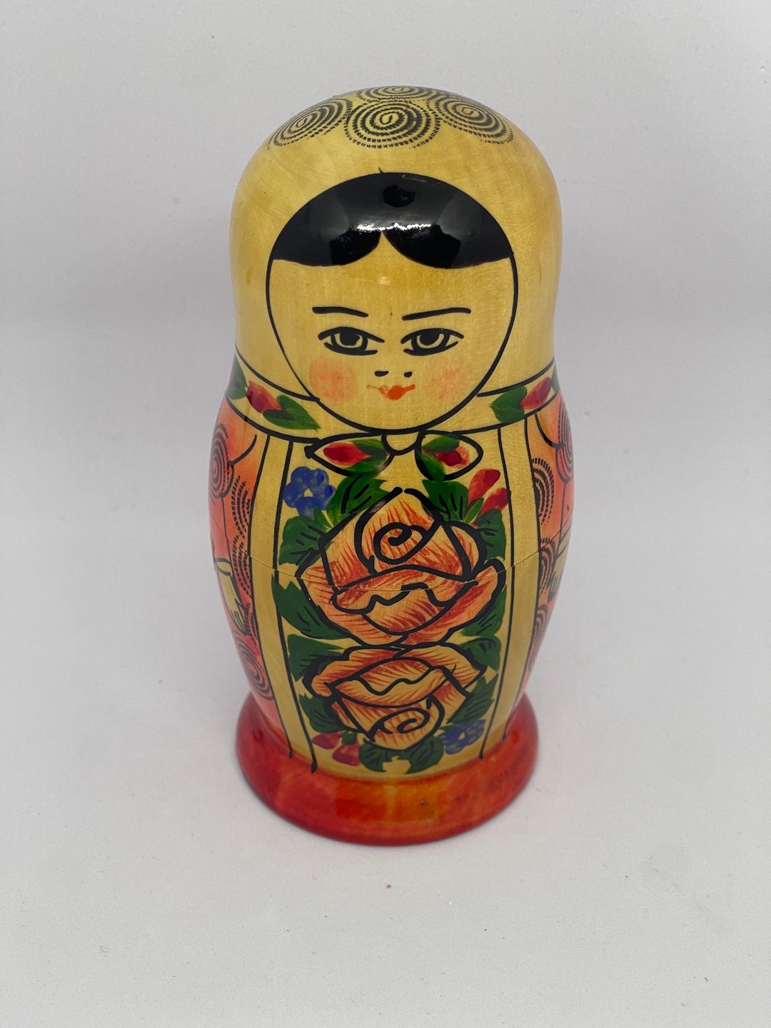 Vintage Russian Wooden Stacking Dolls Set of 6 - Etsy