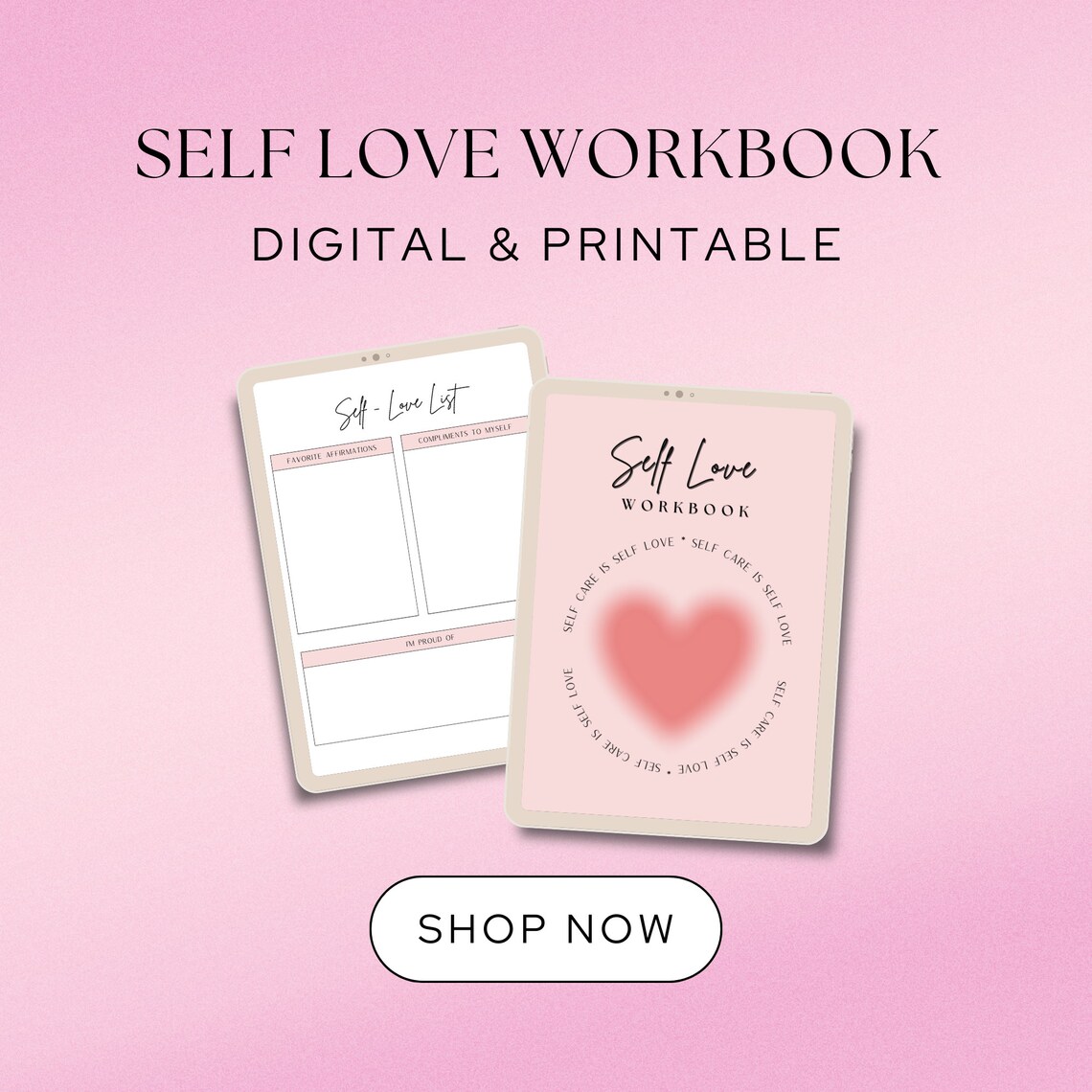 Self Love Workbook - Digital and Printable | Self Love Journal, Self ...