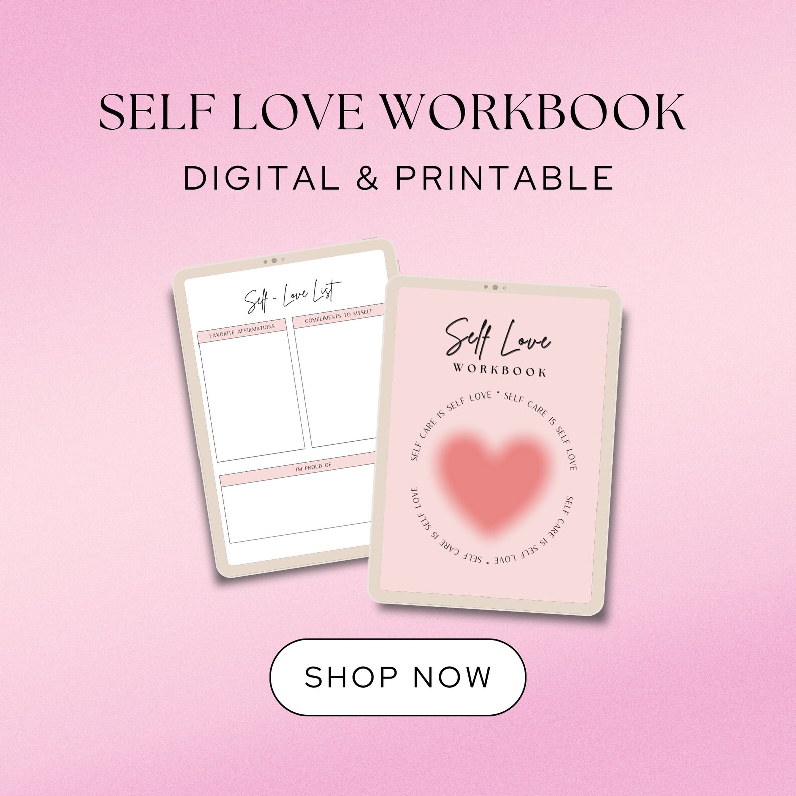 Self Love Workbook - Digital and Printable | Self Love Journal, Self ...