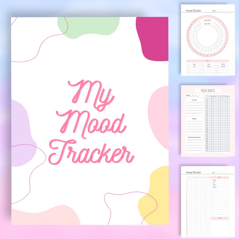 My Mood Tracker - Digital and Printable, Mood Journal, Mood Chart, Mood ...
