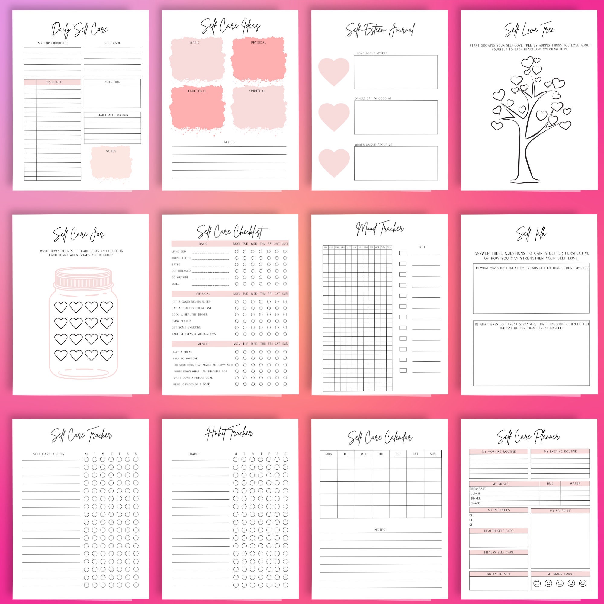 Self Love Workbook - Digital and Printable | Self Love Journal, Self ...