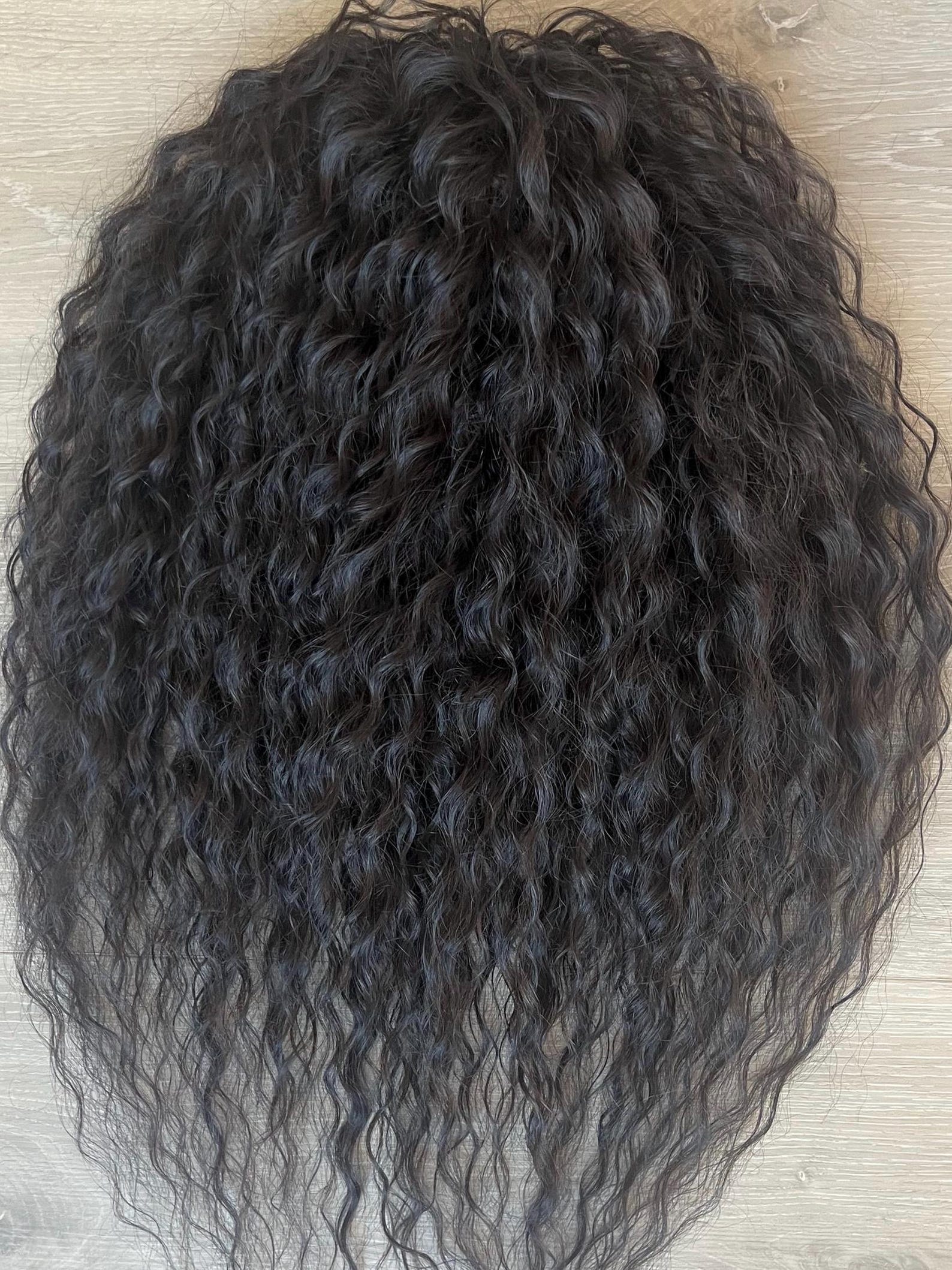 20'' Brunette Ponytail Extension - Clip in Realistic Fake Hair, Long ...