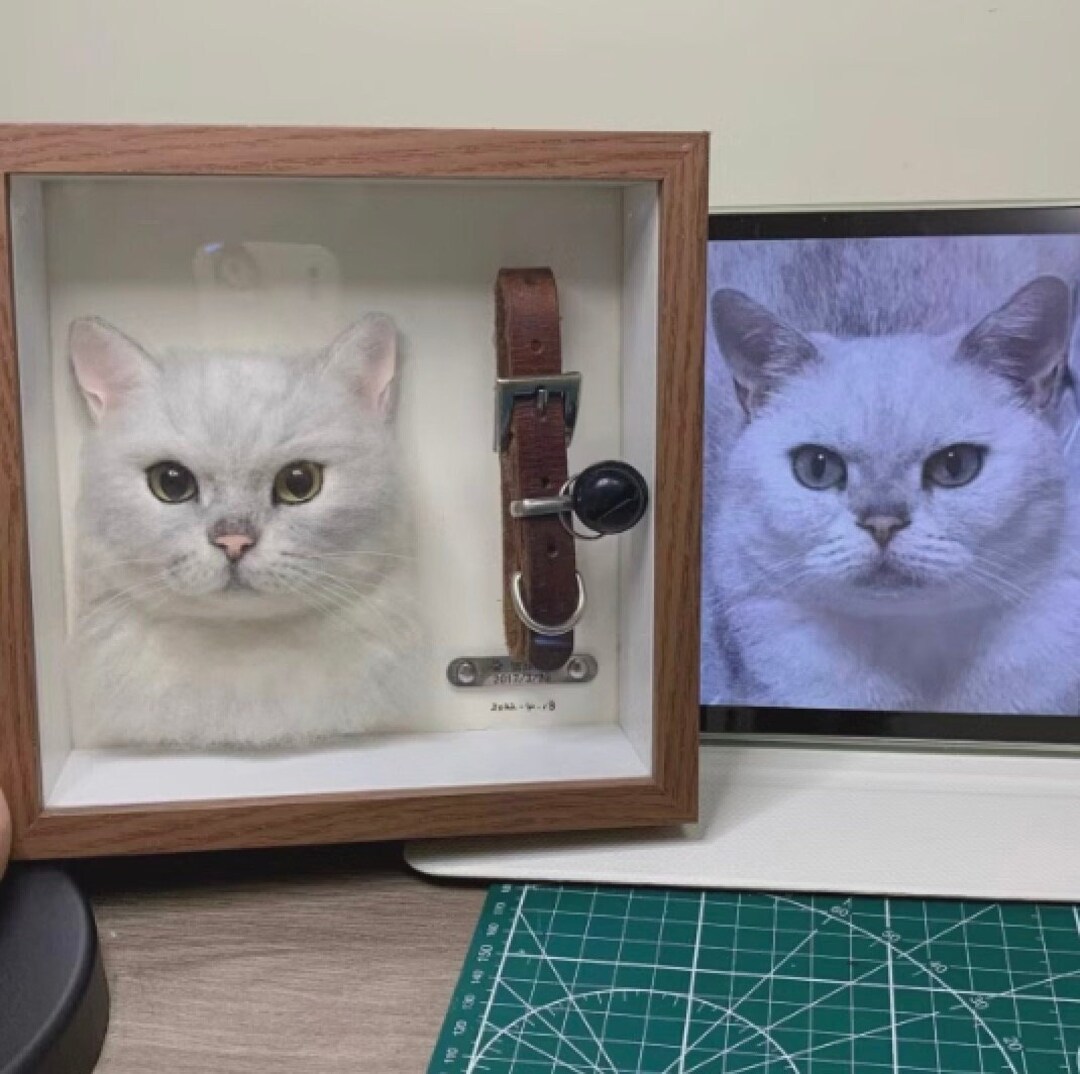 Custom Pet Portrait Felt Animal Photo Frames Custom Wool - Etsy