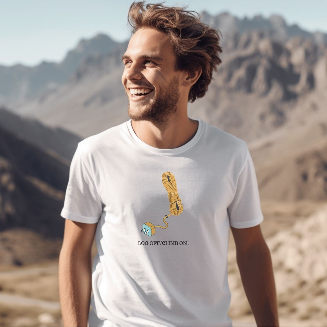 Climbing Shirt, Unplug, Rock Climbing Shirt, Climbing T-shirt, Cool ...