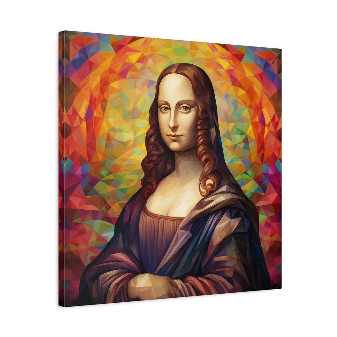 Psychedelic Mona Lisa Canvas, Wall Art, Mona Lisa Trippy, Canvas Art ...