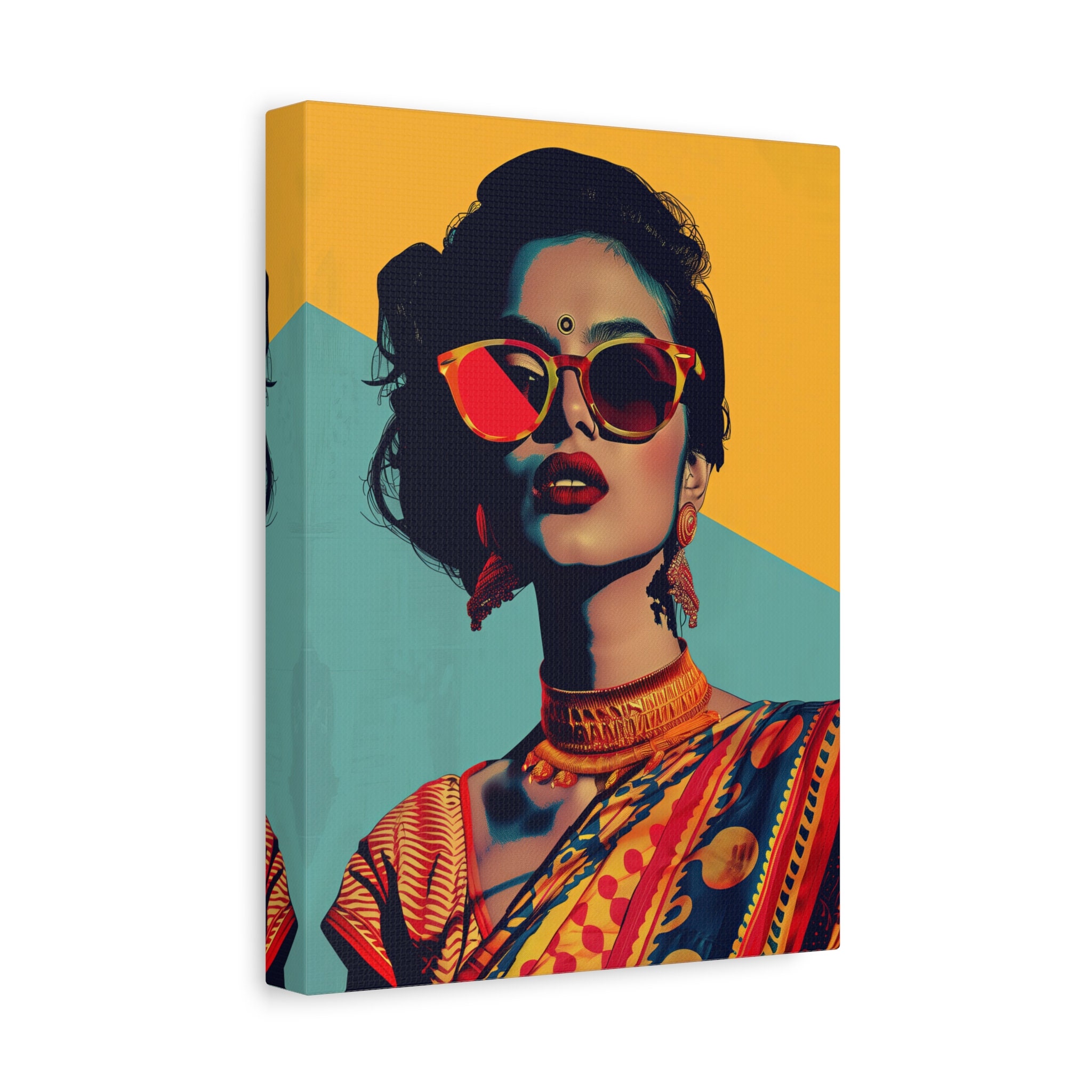 Indian Pop Art, South Asian Wall Art, Vedic Art, Desi Canvas, Indian ...