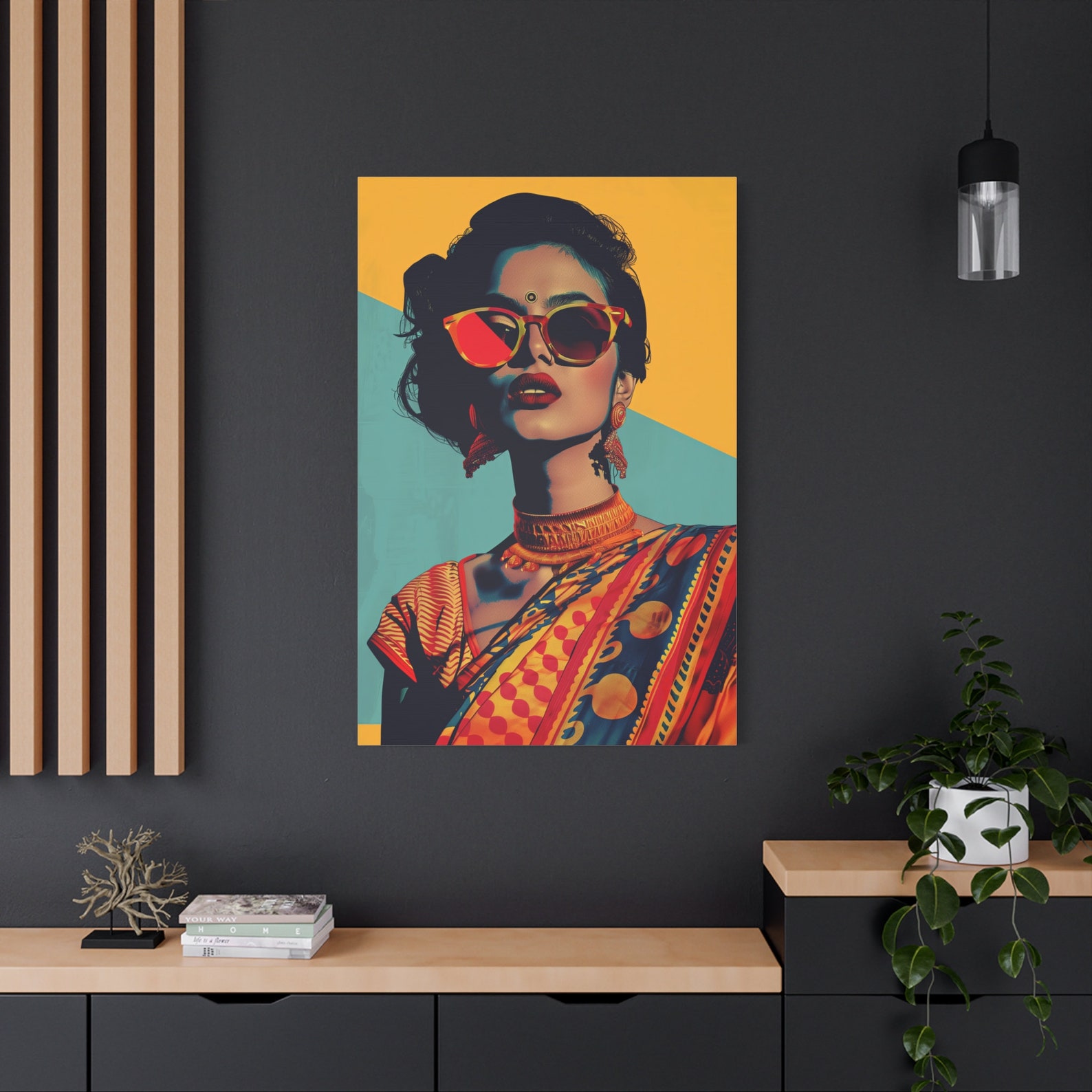 Indian Pop Art, South Asian Wall Art, Vedic Art, Desi Canvas, Indian ...