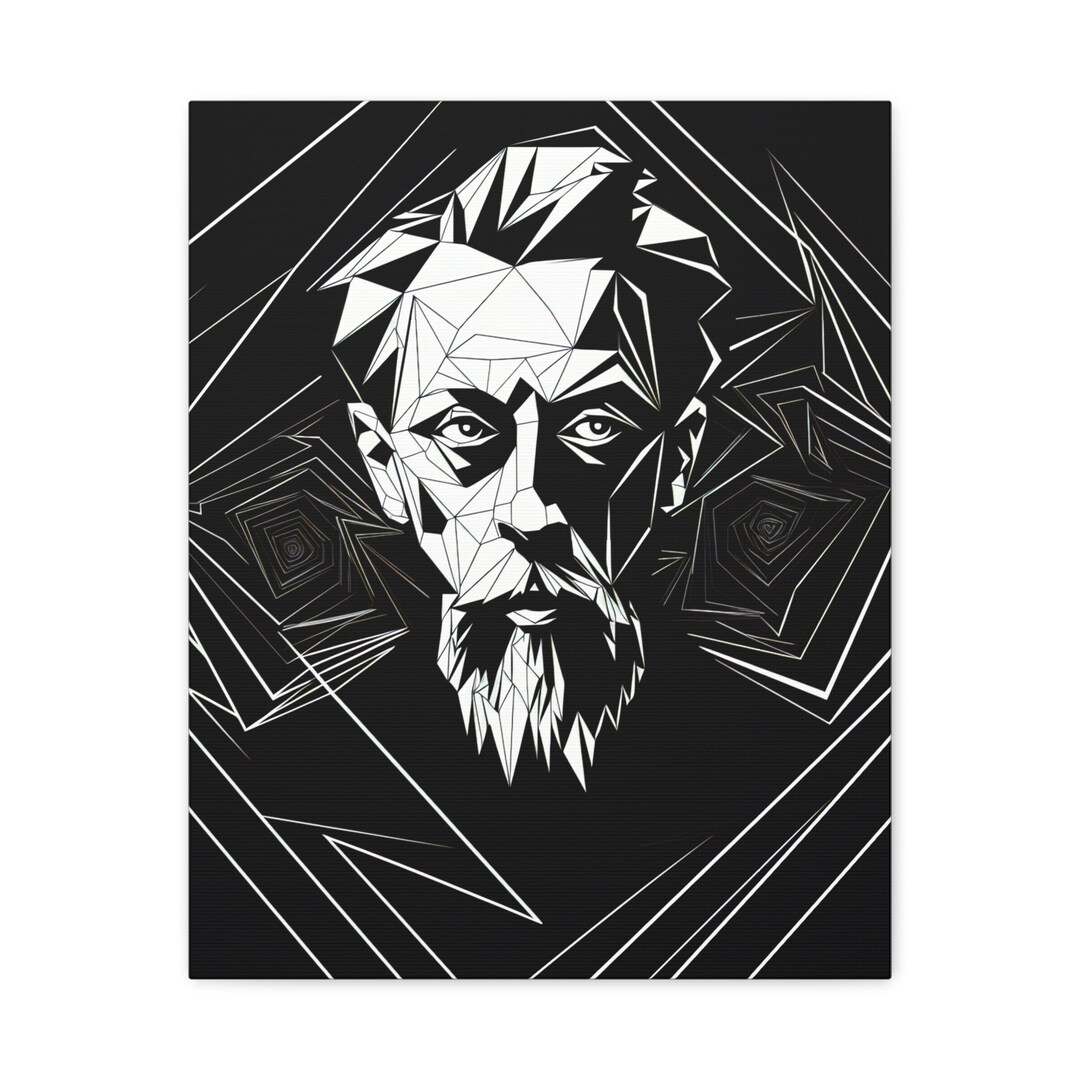 Alan Watts Art Alan Watts Geometric Canvas Art Psychedelic - Etsy