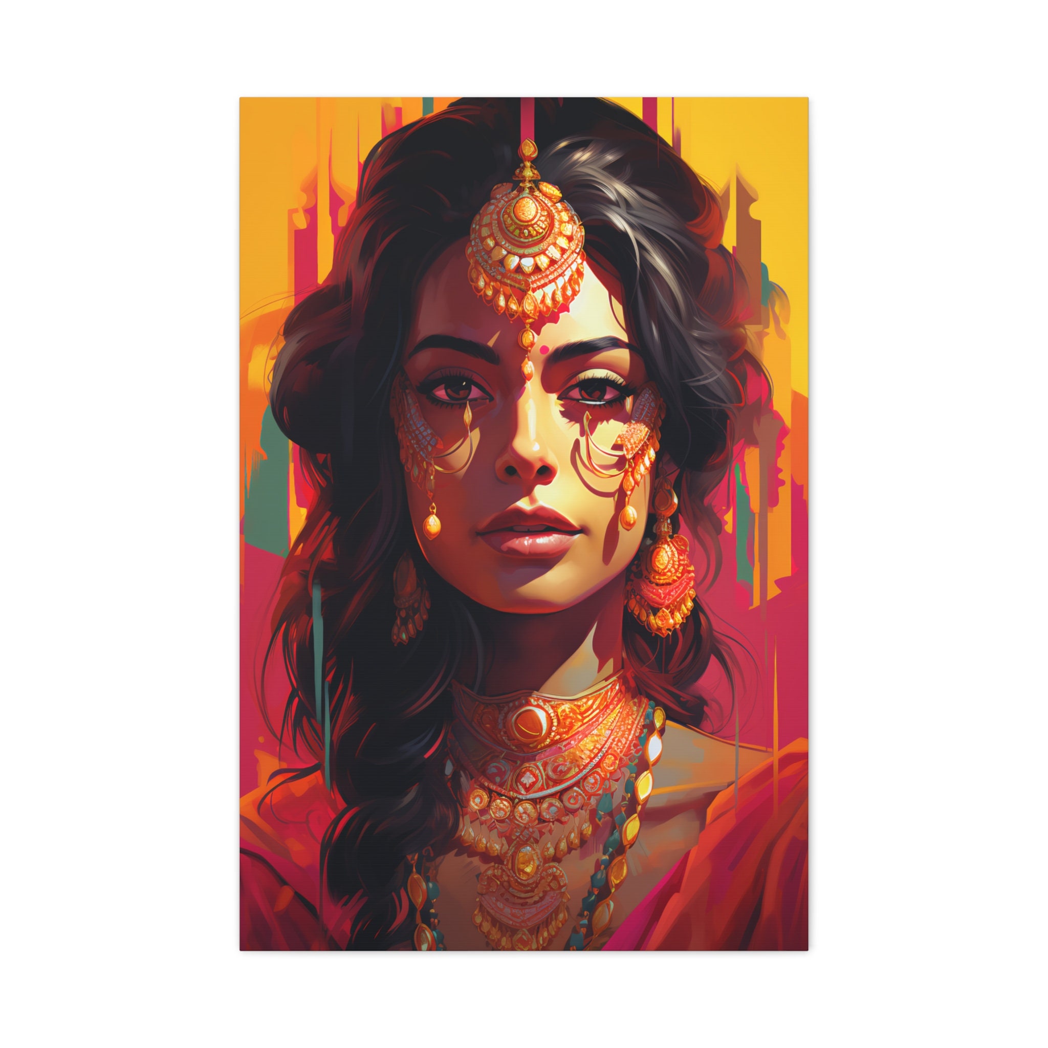 Indian Pop Art Canvas, South Asian Wall Art, Vedic Art, Desi Canvas - Etsy