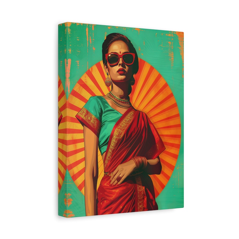 Indian Pop Art, South Asian Wall Art, Vedic Art, Desi Canvas, Indian ...