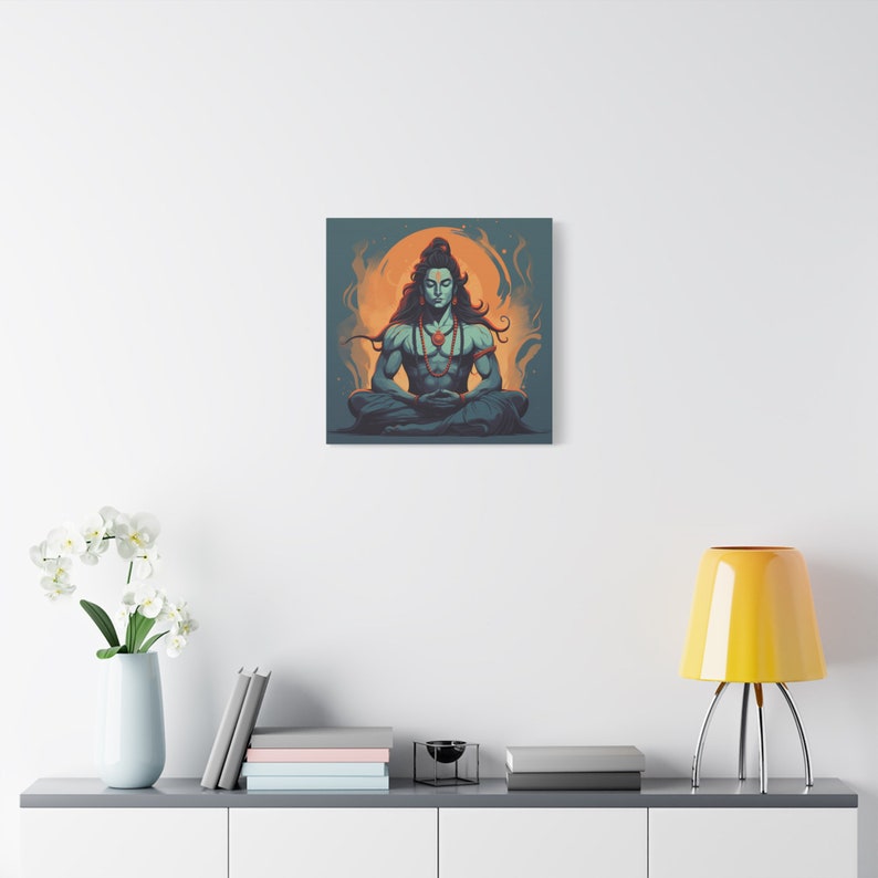 Indian Wall Art, Lord Shiva Art, Yogi, Adiyogi Art, Vedic Art, Canvas ...