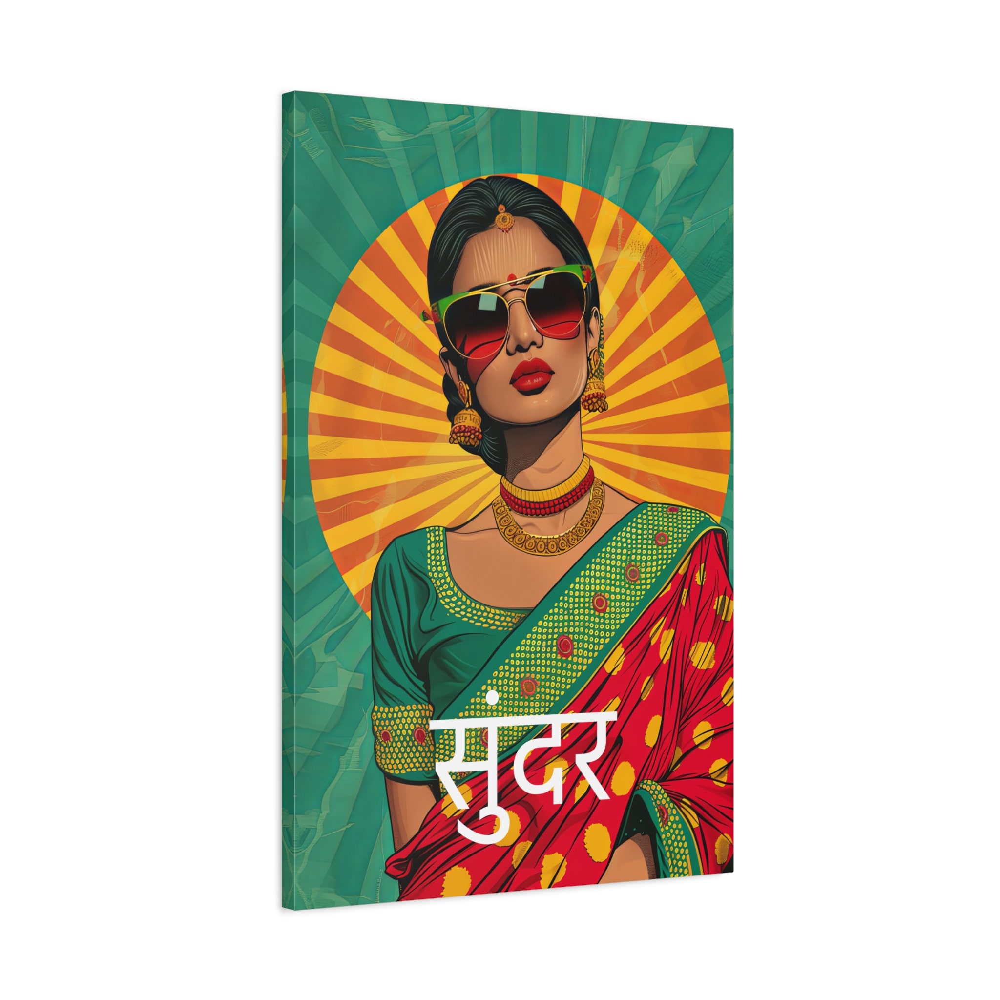 Indian Pop Art, Hindi Wall Art, Vedic Art, Desi Canvas, Indian Woman ...