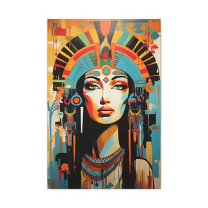 Ancient Egypt Pop Art, Canvas Art, Egyptian Woman, Divine Female Art ...