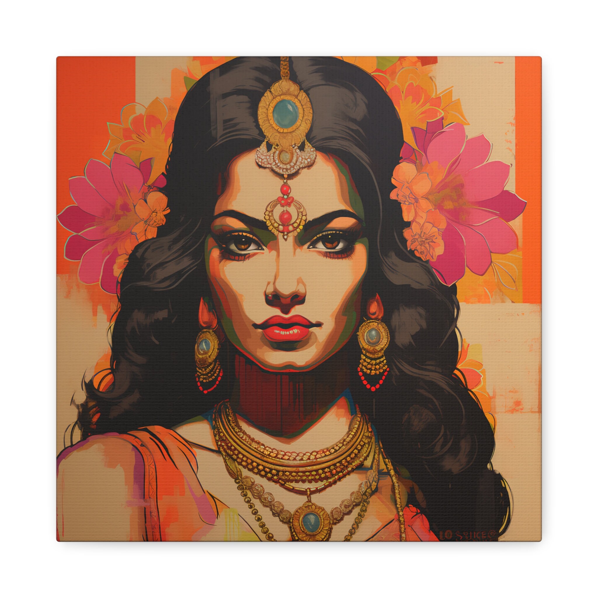 Indian Pop Art, South Asian Wall Art, Vedic Art, Desi Canvas, Indian ...