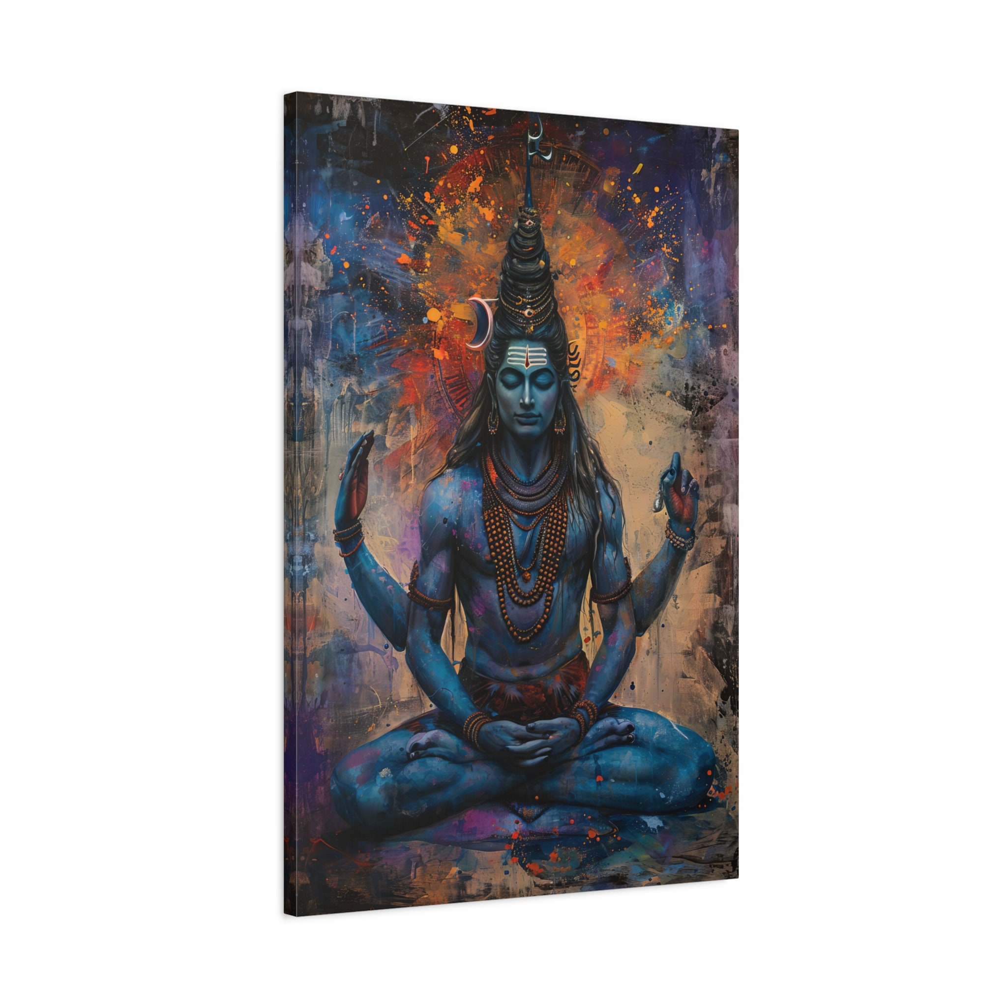 Hindu God Shiva Canvas Art, Shiva Wall Art, Canvas, Adiyogi, Shiva Art ...
