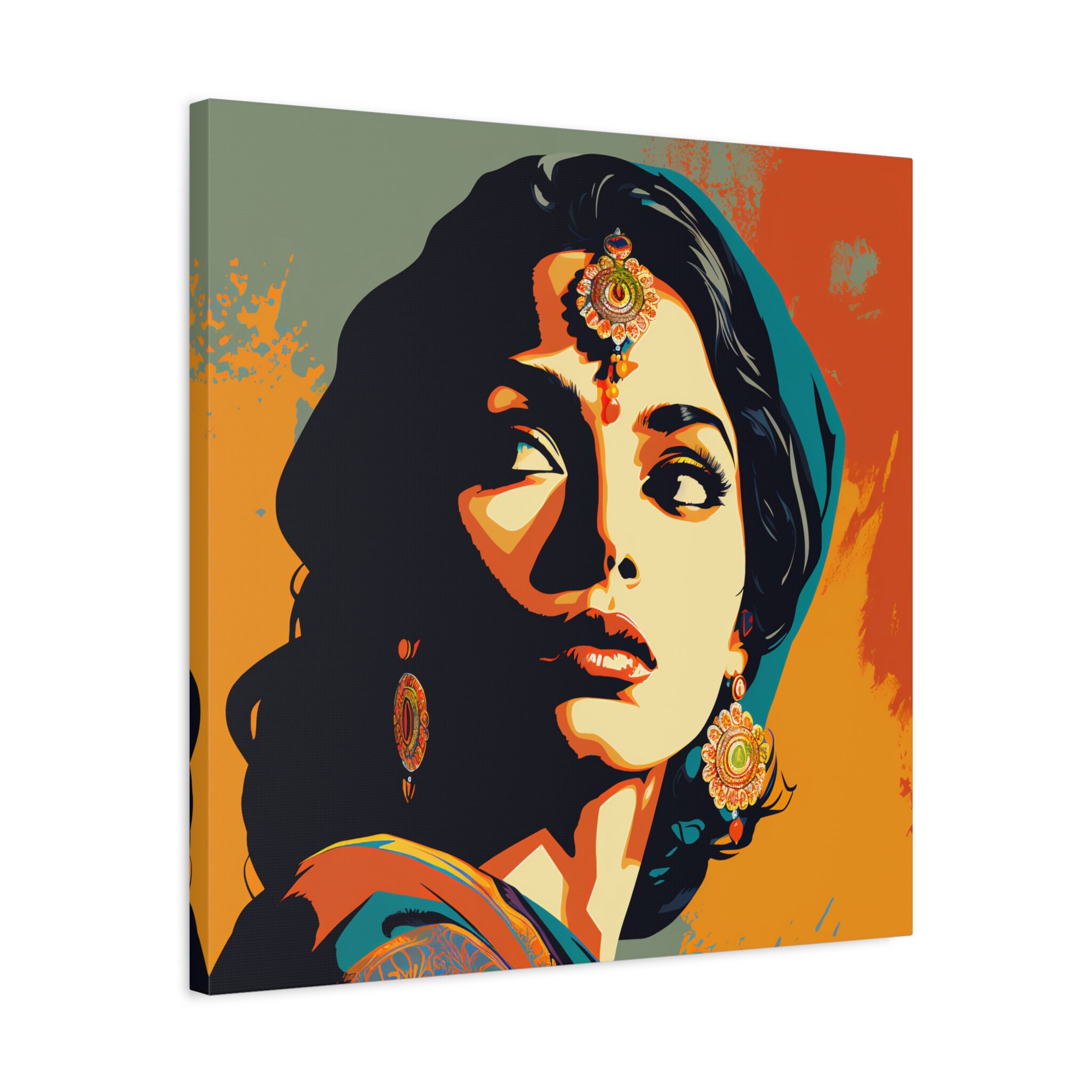 Indian Pop Art, South Asian Wall Art, Vedic Art, Desi Canvas, Indian ...