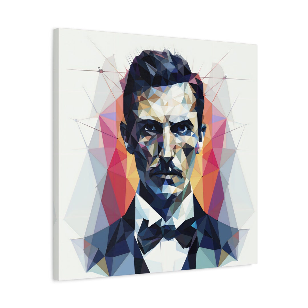 Nikola Tesla Art, Tesla Geometric, Canvas Art, Psychedelic Nikola Tesla ...