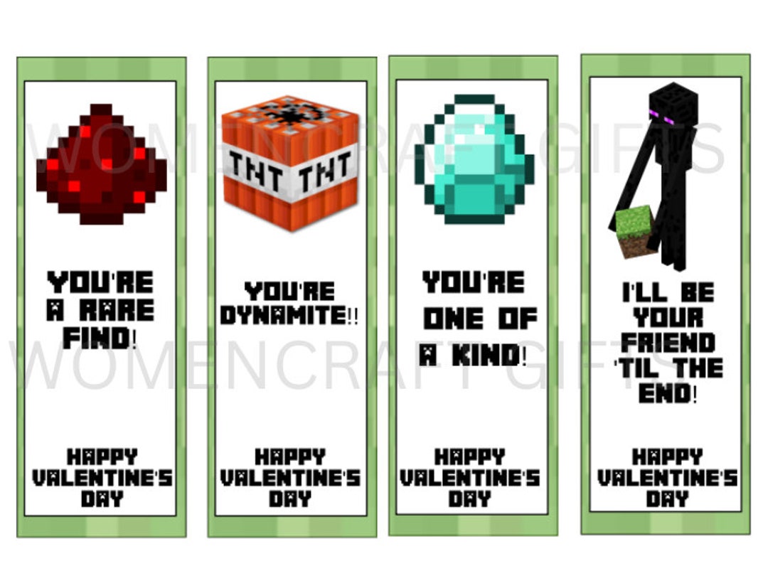 12 Minecraft Printable Bookmarks digital Download - Etsy