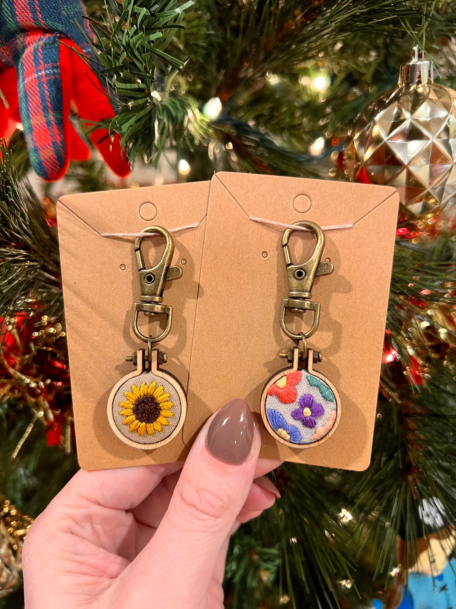 Mini Embroidery Keychain - Etsy