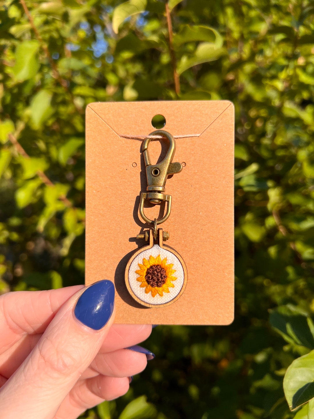 Mini Embroidery Keychain - Etsy