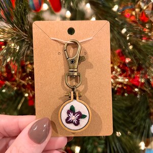 Mini Embroidery Keychain - Etsy