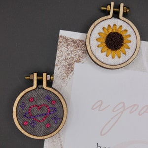 Mini Embroidery Magnet - Etsy