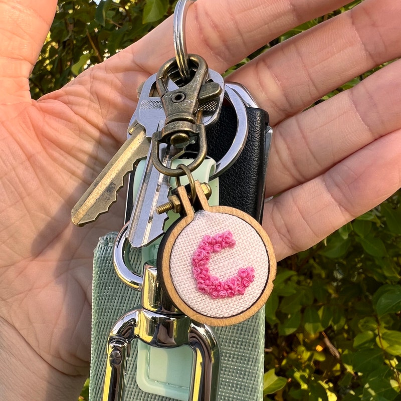 Monogram Keychain - Etsy