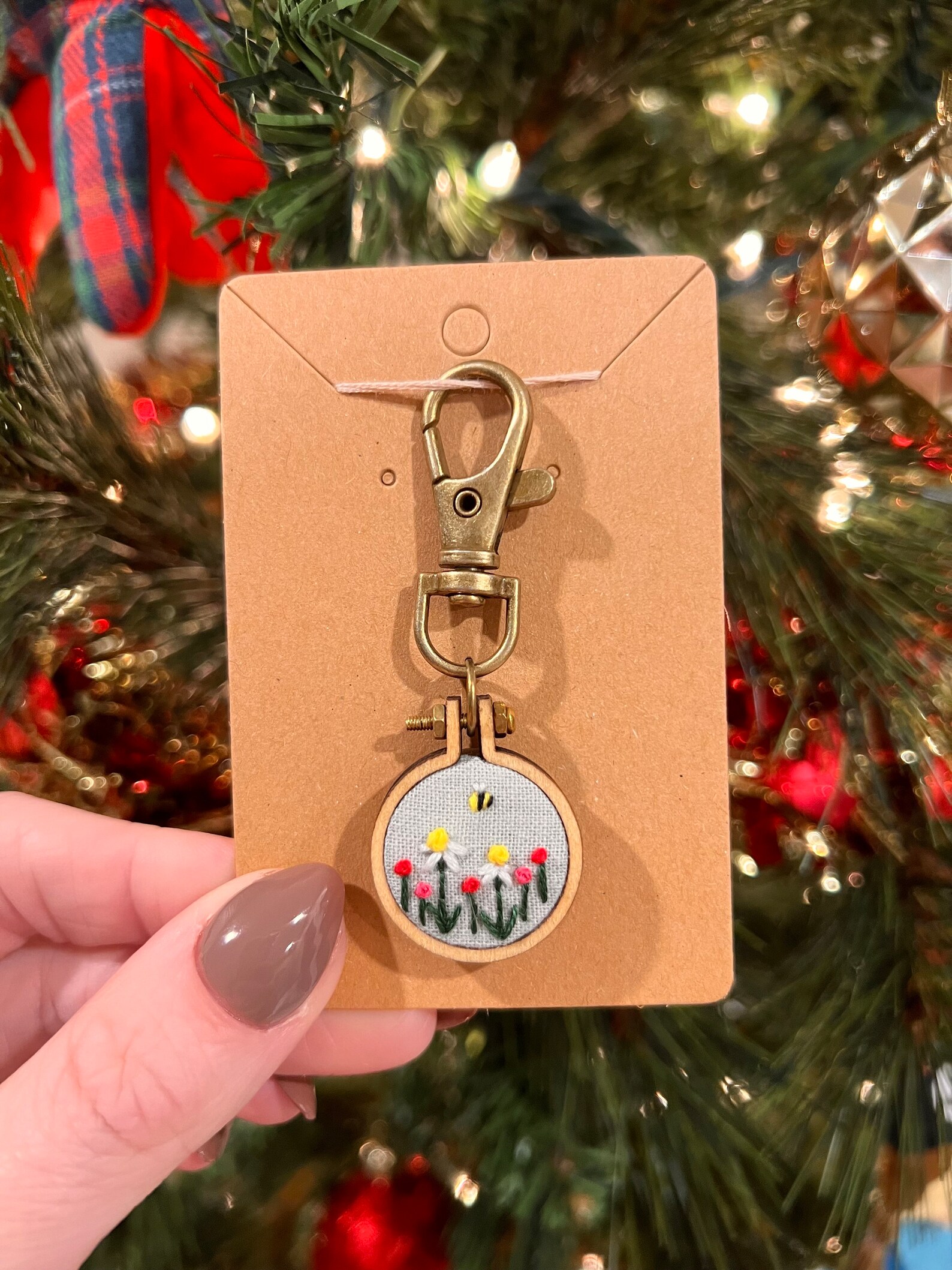 Mini Embroidery Keychain - Etsy