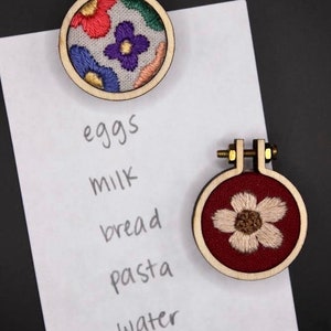 Mini Embroidery Magnet - Etsy
