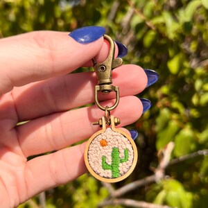 Mini Embroidery Keychain - Etsy