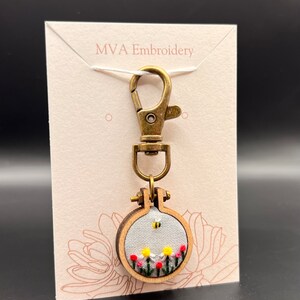 Mini Embroidery Keychain - Etsy