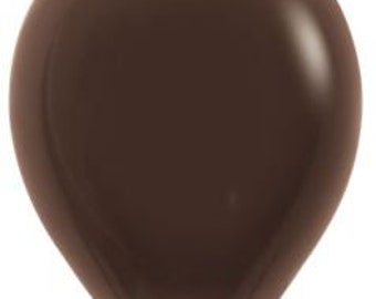 Deluxe Chocolate Brown Sempertex Latex Balloons - 5”, 9", 11”round ...