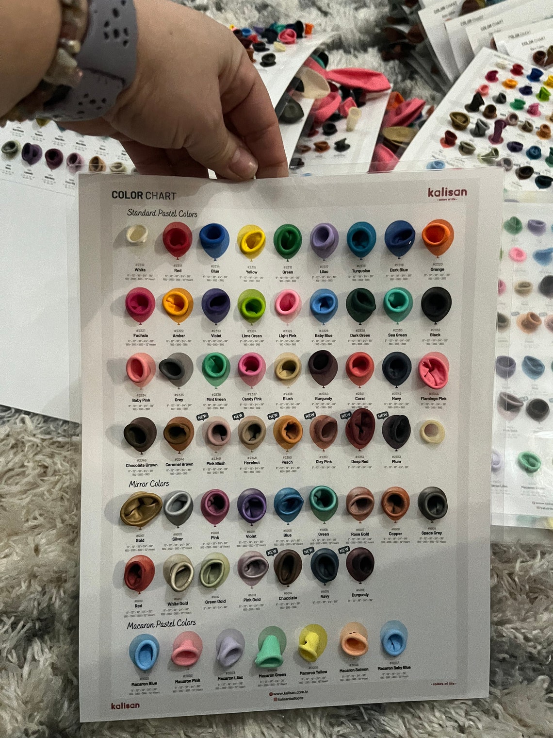 Kalisan Color Chart W/balloons - Etsy