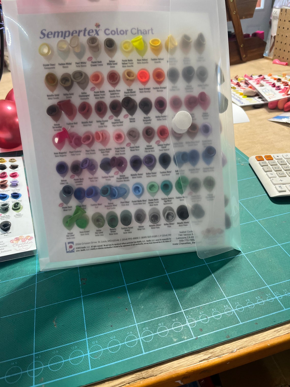 Sempertex Color Chart W/balloons - New Colors Included - Etsy