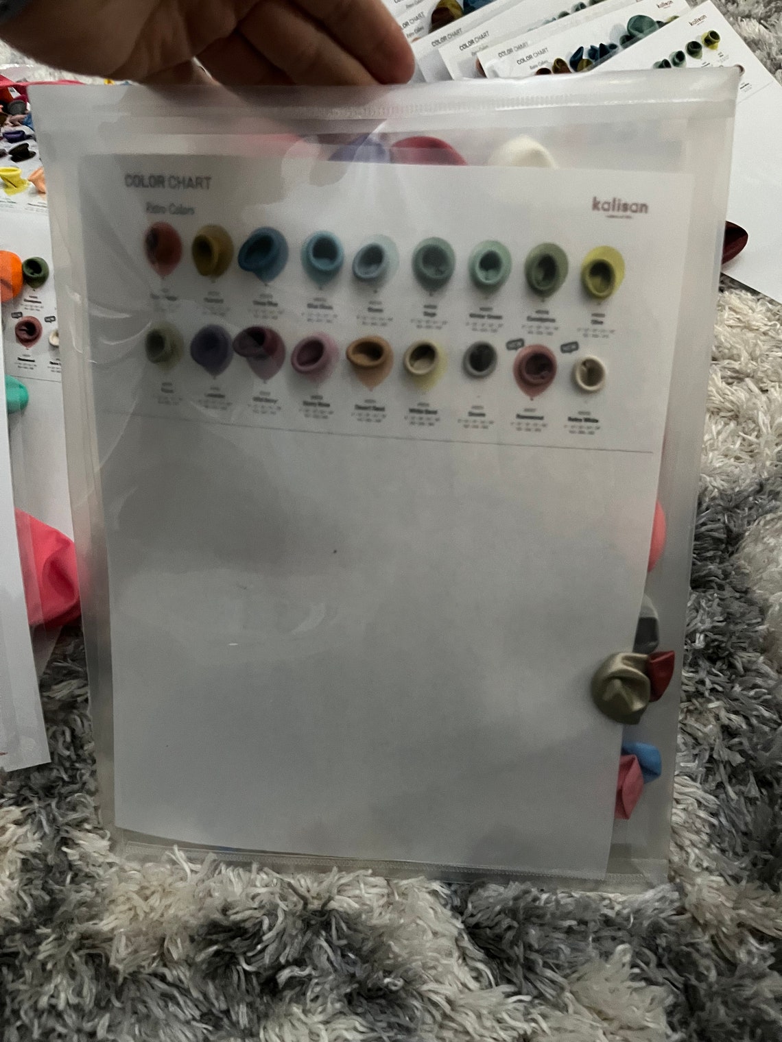 Kalisan Color Chart W/balloons - Etsy