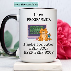 Funny Computer Programmer Mug,funny Cat Computer Coffee Cup,computer ...